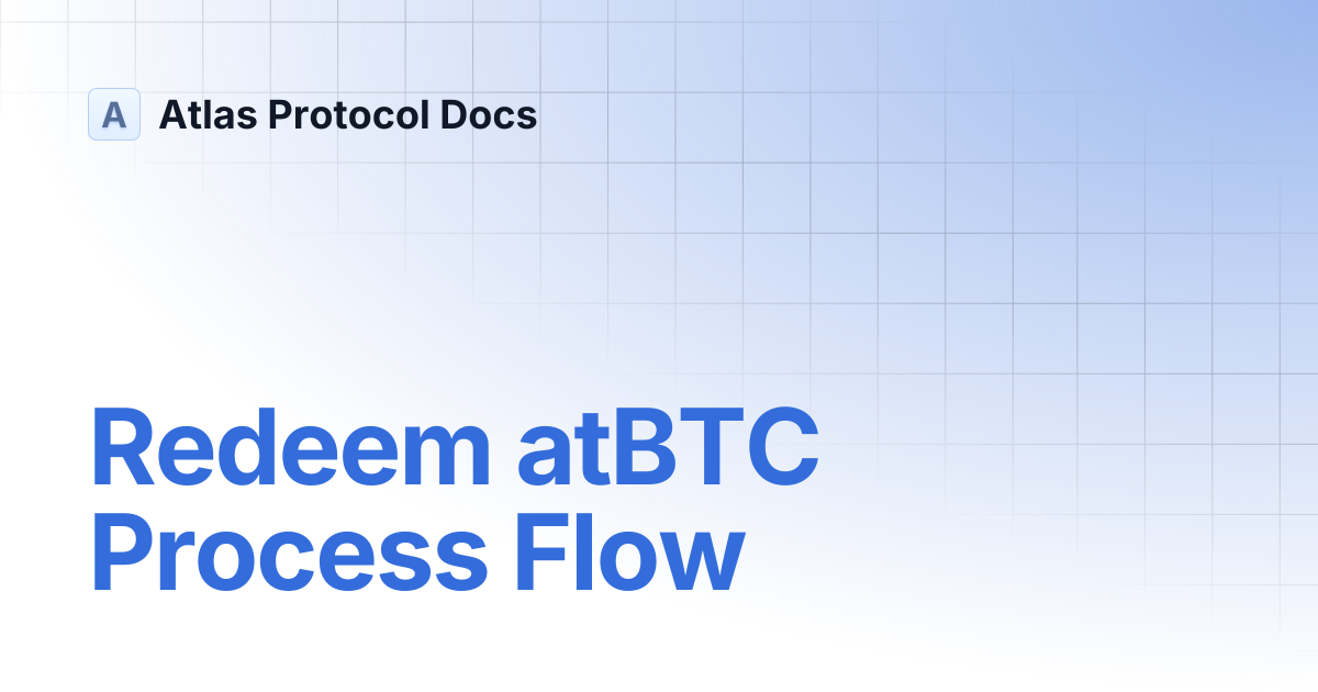 Redeem atBTC Process Flow | Atlas Protocol Docs